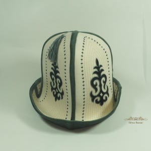 Ethnic Kalpak Hat Cap Felt Fleece Velvet Kyrgyz Nomadic Embroidered ...