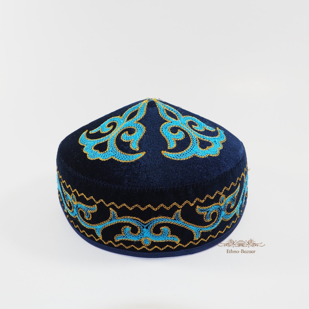 Man Navy Skullcap 58cm Kipa Kufi Pillbox Kippah Taqiyah Tubeteika Kuchi ...