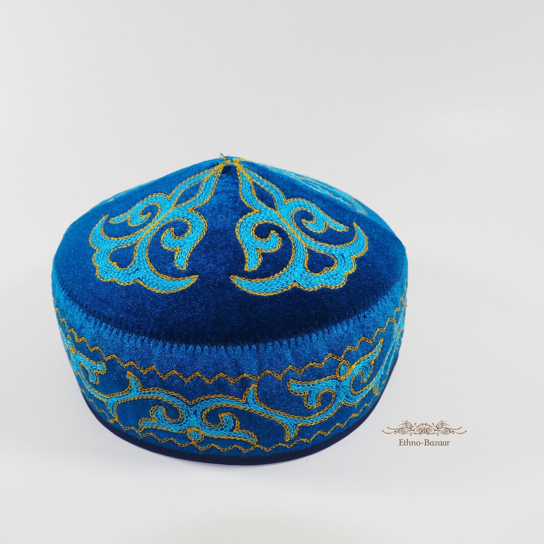 Turquoise Skullcap Hat Kufi Kuchi Fez Kipa Kippah Kente Topi Takke ...