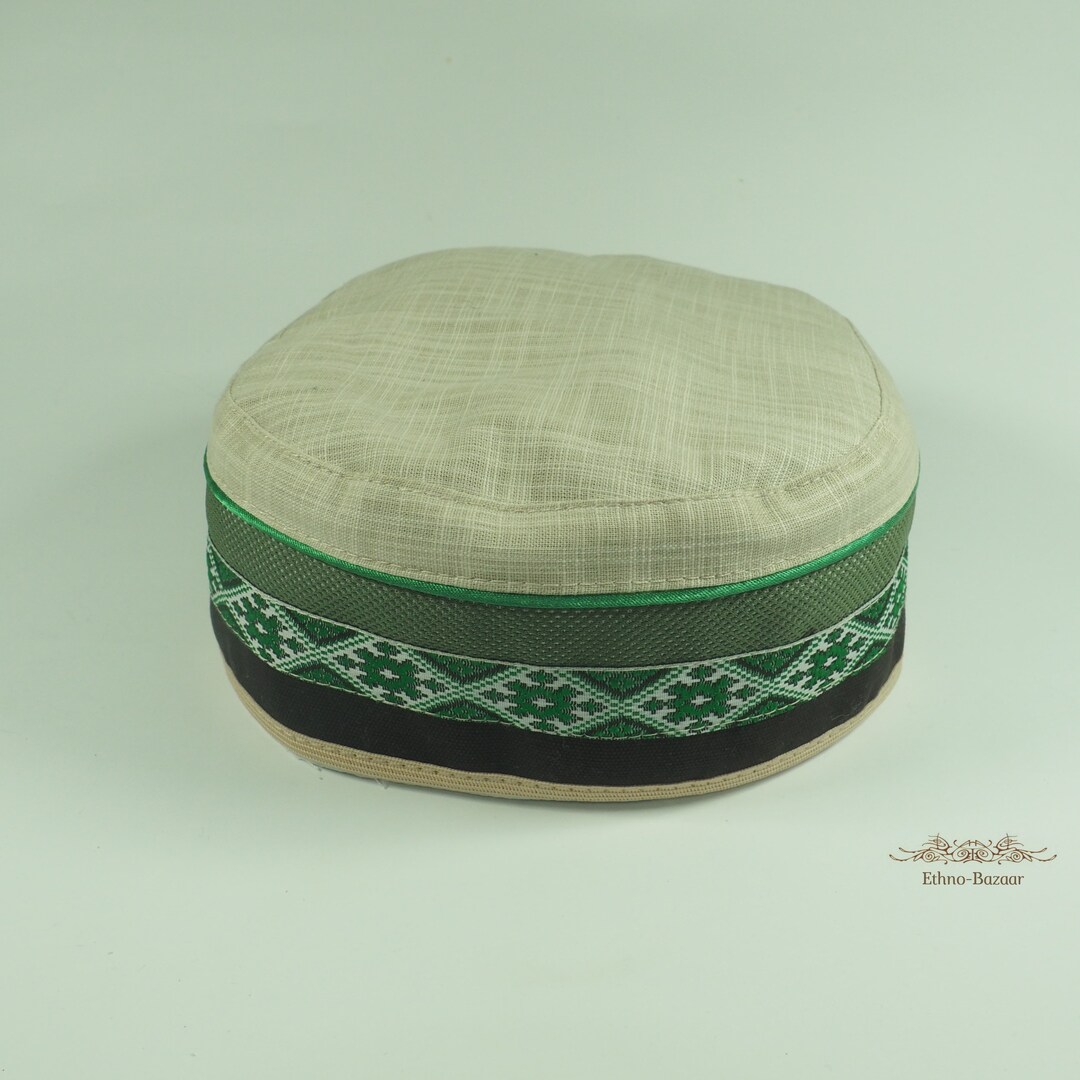 Men Linen Hemp Kippah Kufi Skullcap Kipa Pillbox Taqiyah Fez Tubeteika ...