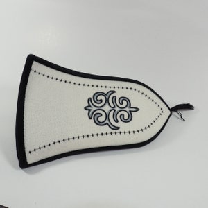 Ethnic Kyrgyz Kalpak Hat Cap Felt Fleece Velvet Nomadic Embroidered ...