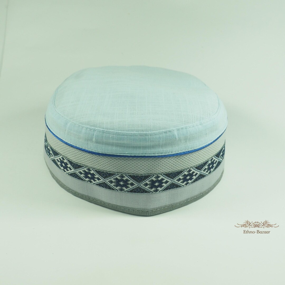 Sky Blue Man Kufi Kippah Man Brimless Skullcap Kipa Pillbox Taqiyah Fez ...
