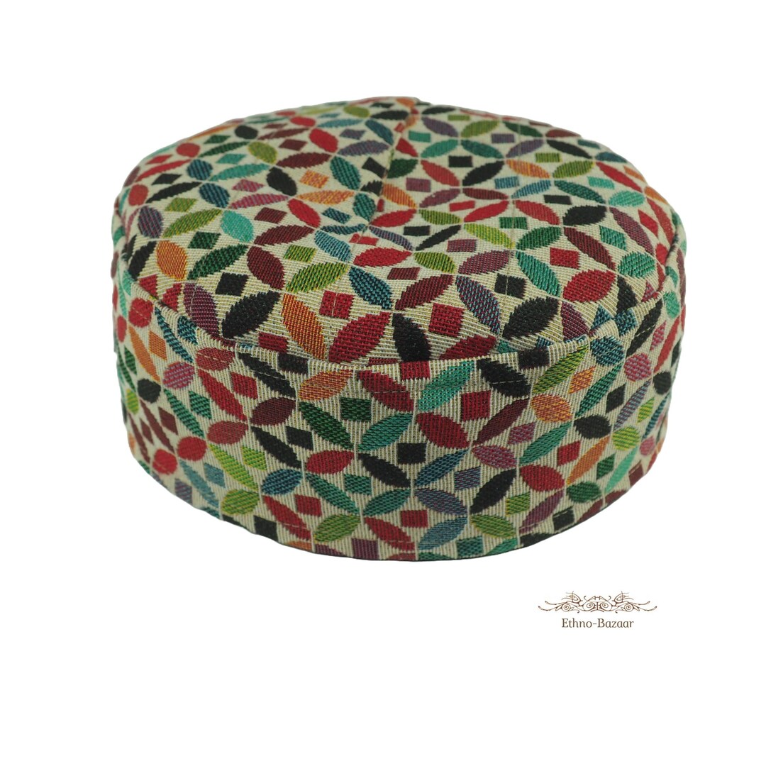 Colorful Man Kippah Kufi Kipa Koofi Kente Kuchi Fez Pillbox Taqiyah ...