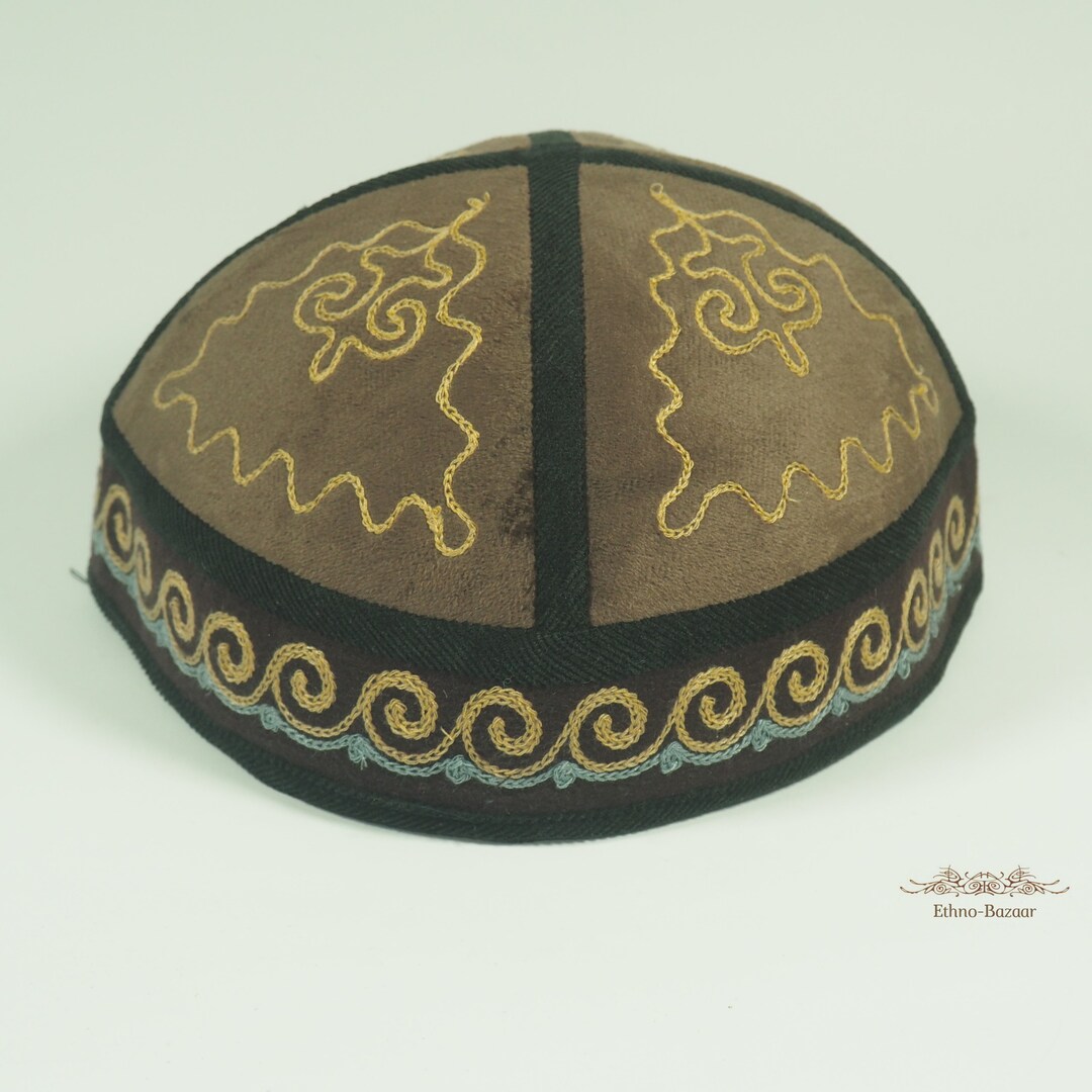 Brown Kufi Kipa Kuchi Fez Taqiyah Skullcap Smoking Takke Kente Topi Cap ...