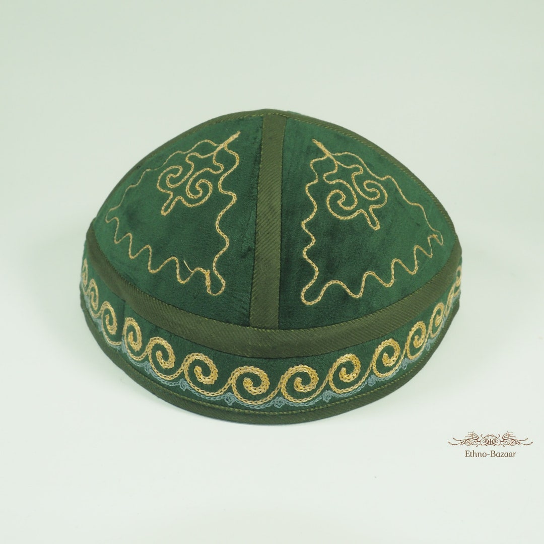 Man Velvet Kufi Kipa Kuchi Fez Taqiyah Skullcap Smoking Cap Kippah ...