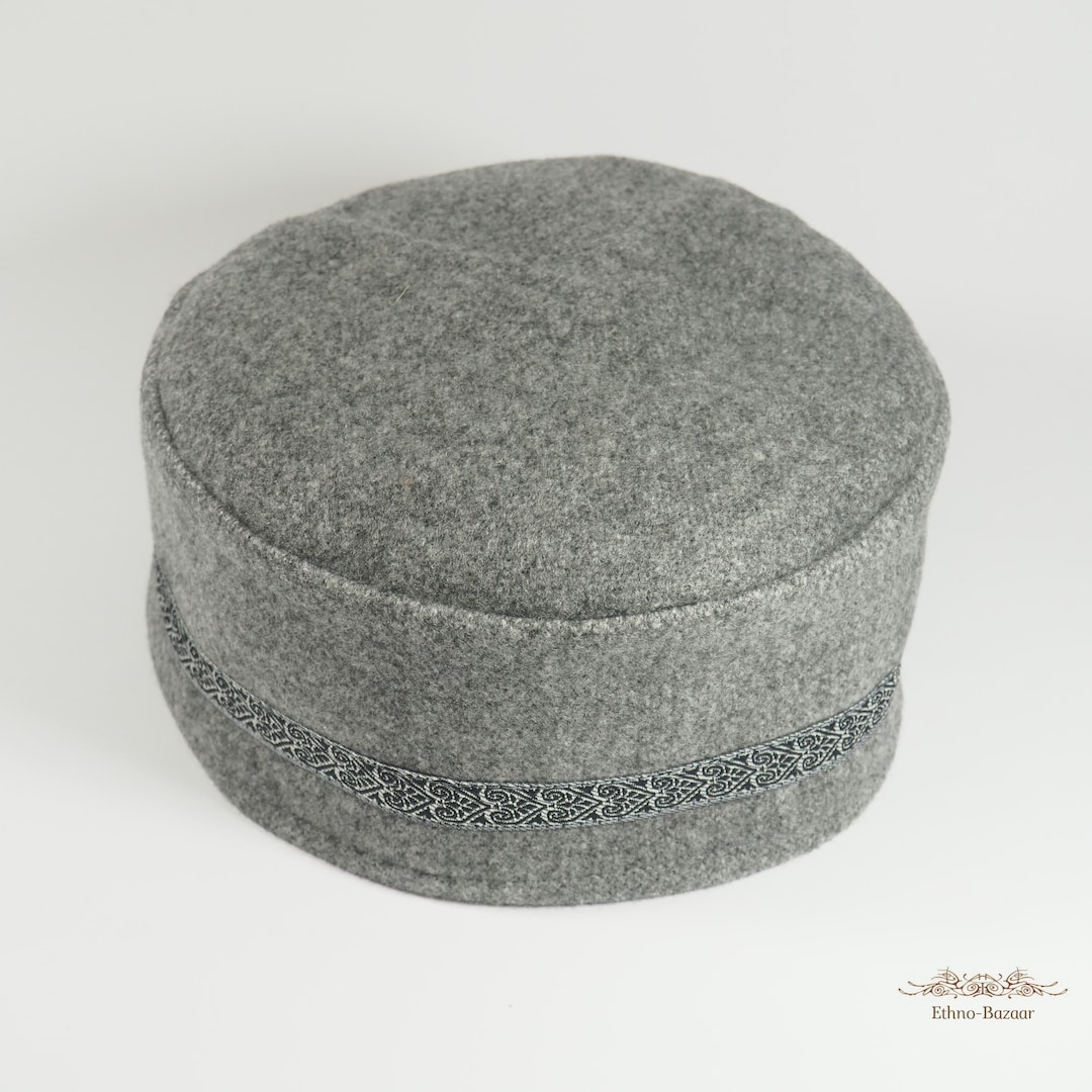 Man Wool Drape Kippah Kuchi Kufi Kipa Pillbox Taqiyah Fez Bukharian ...