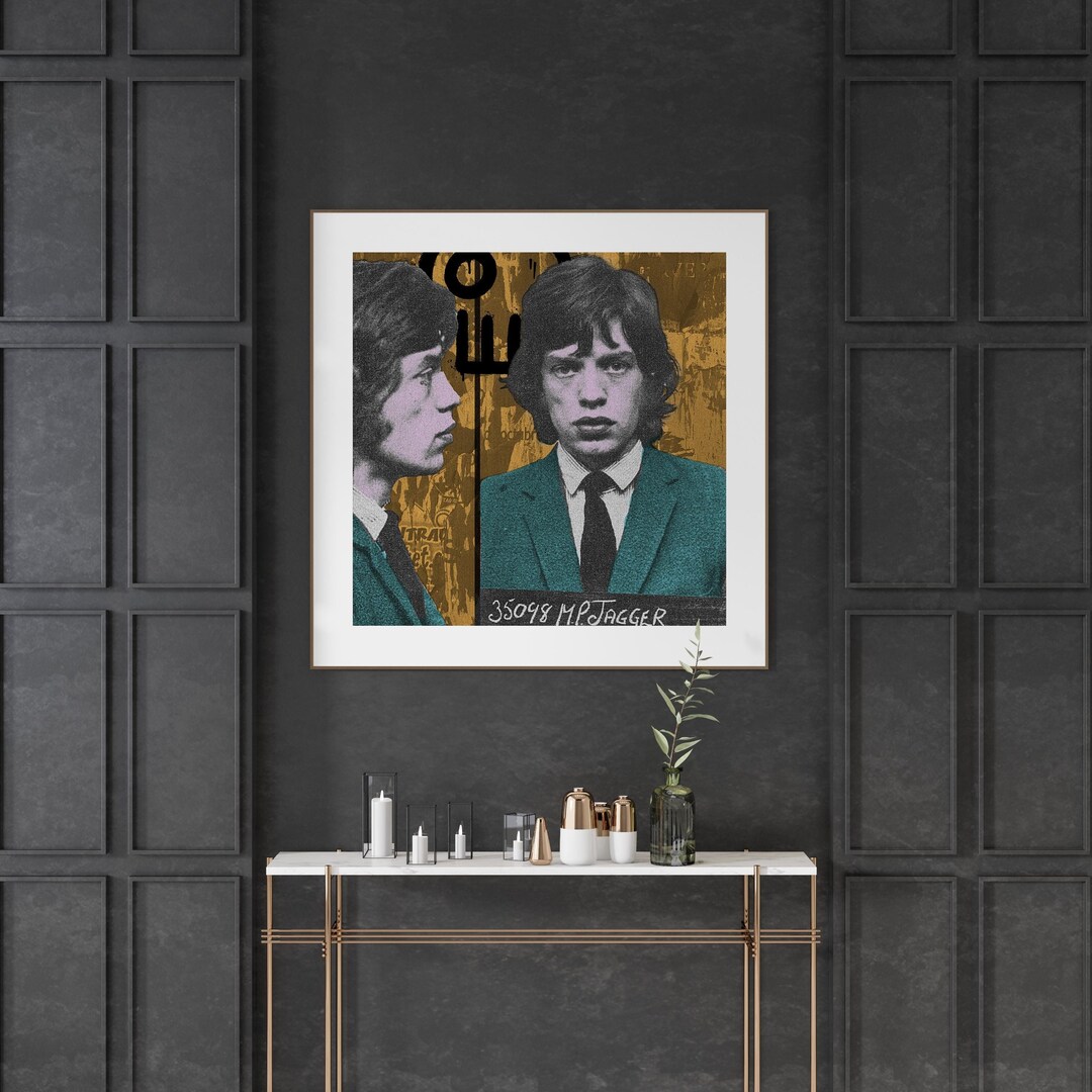 Mick Jagger Mugshot Rolling Stones Statement Art Print - Etsy
