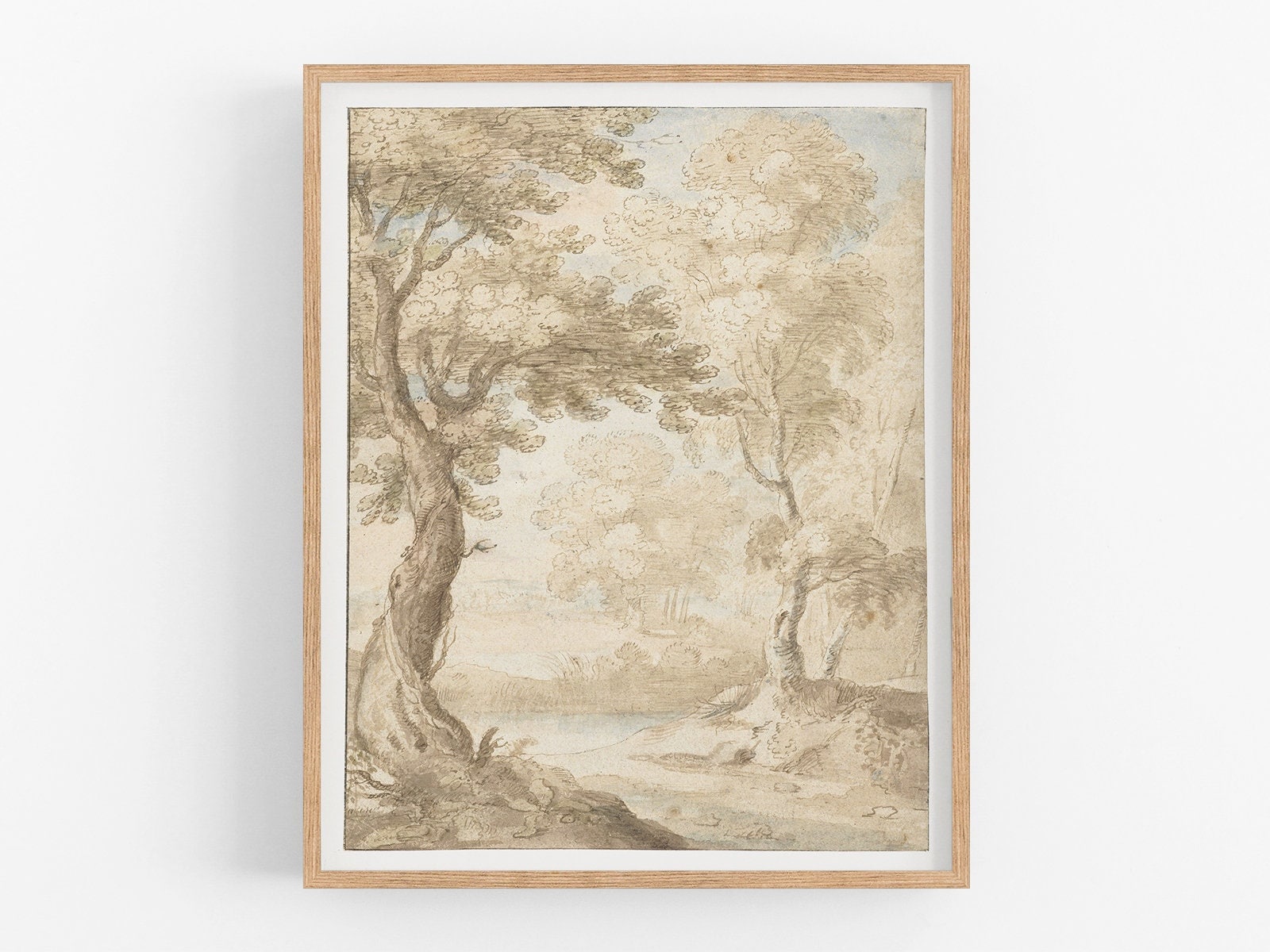 Wooded Landscape Art Print / Garden Art / Landscape Art / Garden Art ...