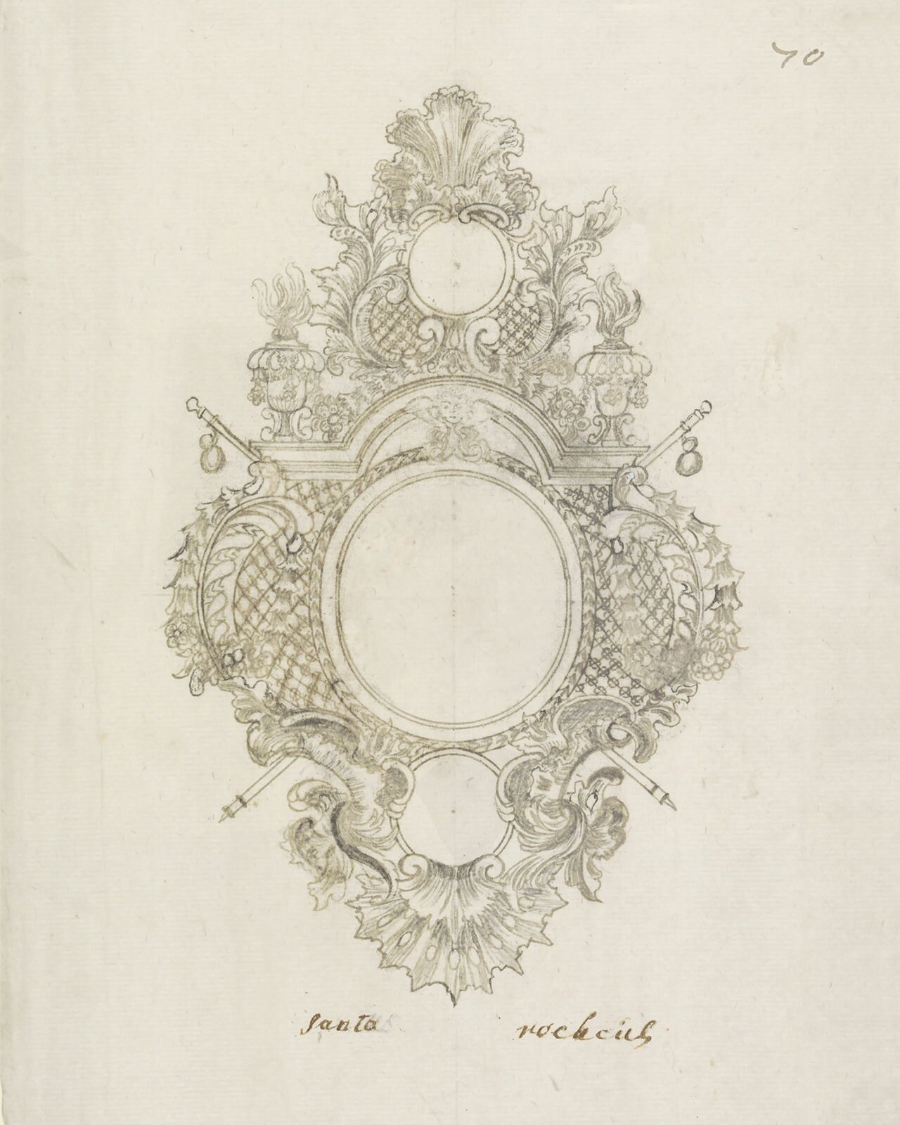 Set of Two European Medallion Drawing Art Prints / Vintage Art - Etsy