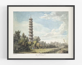 Pagoda Art Print | Etsy