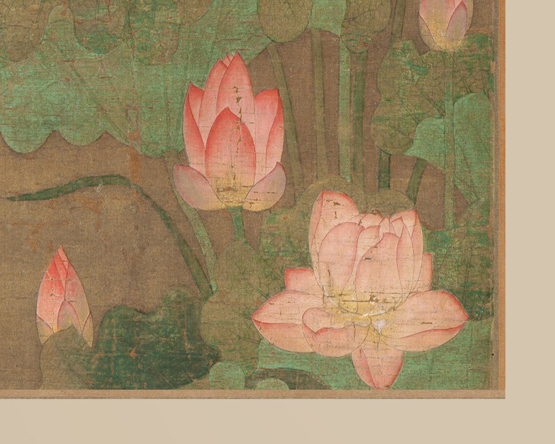 Chinese Duck and Lotus Flower Art Prints - Set of Two - Etsy