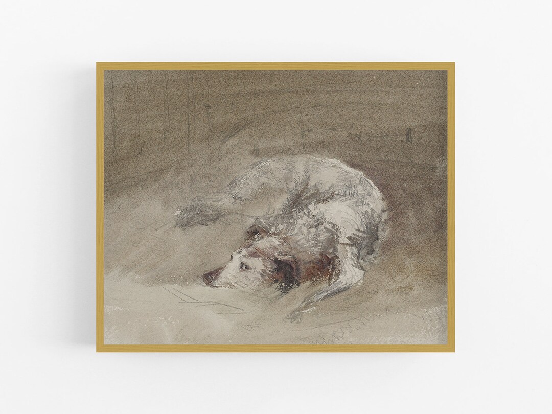 Study of a Dog, Watercolor Art Print - Etsy
