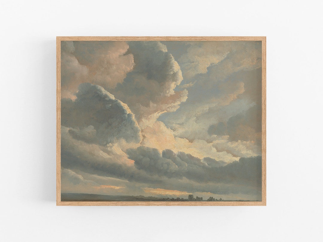 Cloud Study Watercolor, Beach Decor Art Print - Etsy