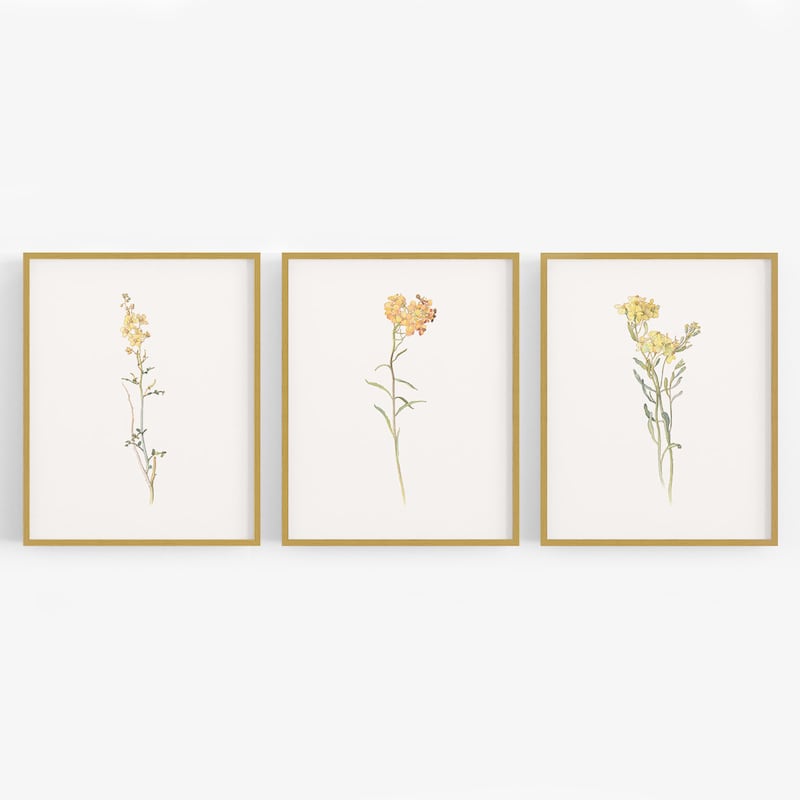 Yellow Flowers Print - Etsy