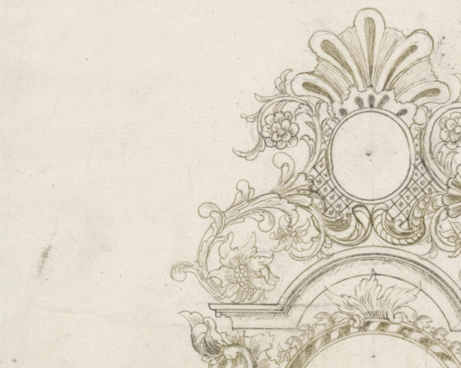 Set of Two European Medallion Drawing Art Prints / Vintage Art | Etsy