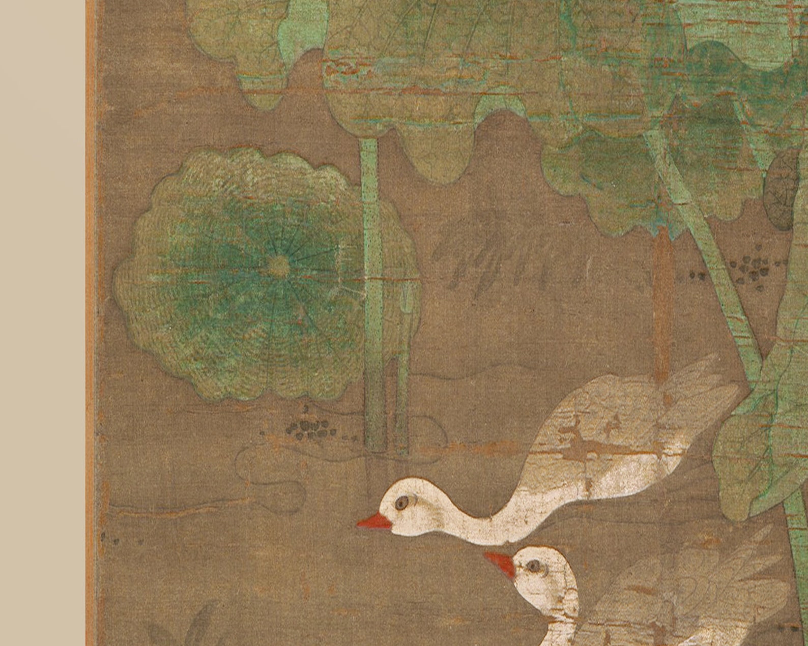 Set of Two Chinese Duck and Lotus Flower Art Prints / Vintage Art ...