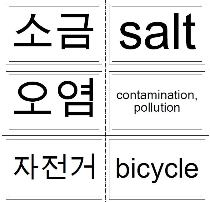 Set 2 1000 Korean hangul 한국어 & English Sight Words 1001 - Etsy