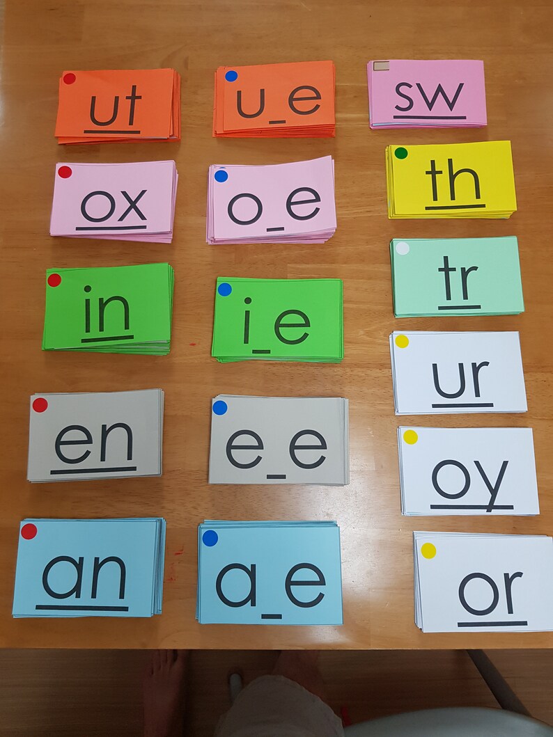 412 Phonics Flashcards - Single Letter, Short Vowels, Long Vowels ...