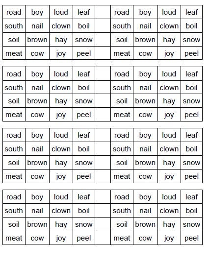 15 Pages of Printable Phonics Bingo Game Cards Learn Fun Phonics ...