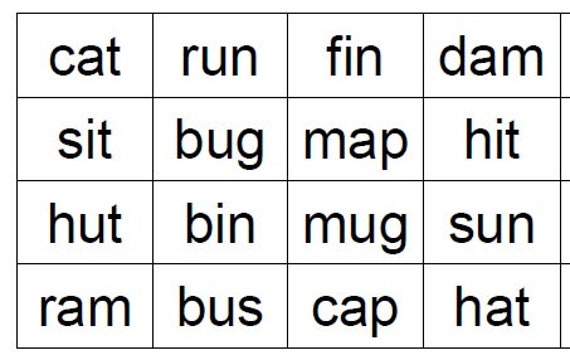 Phonics Rhymes Bingo Cards - Printable bingo activity, game, and