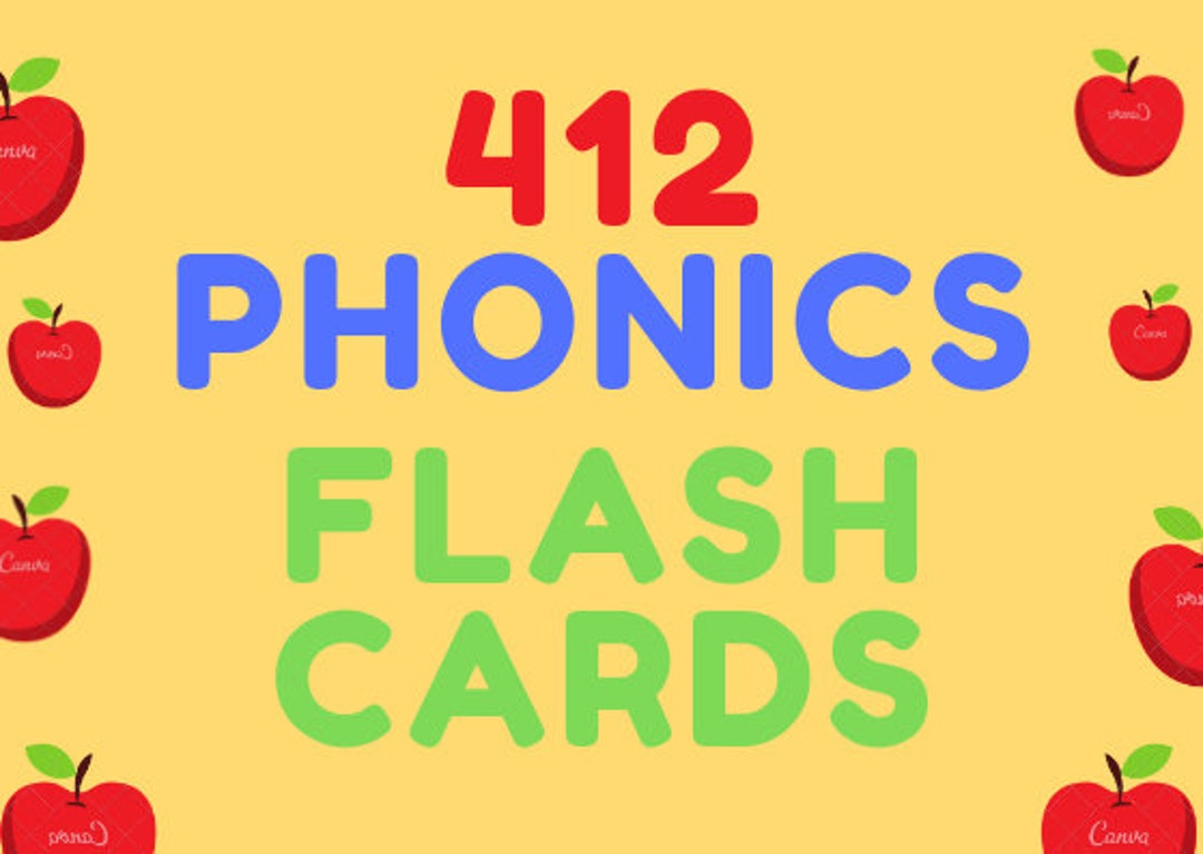 412 Phonics Flashcards - Single Letter, Short Vowels, Long Vowels ...