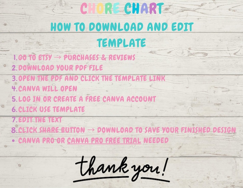 Editable Summer Chore Chart for Kids | Teen Chores | Daily Task ...