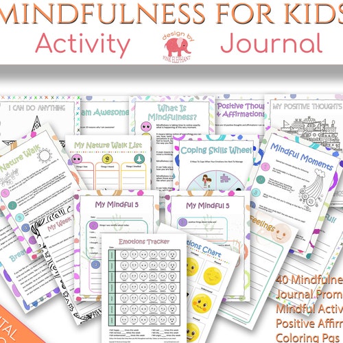 Kids Mindfulness Journal Pages Mental Health Mindfulness - Etsy