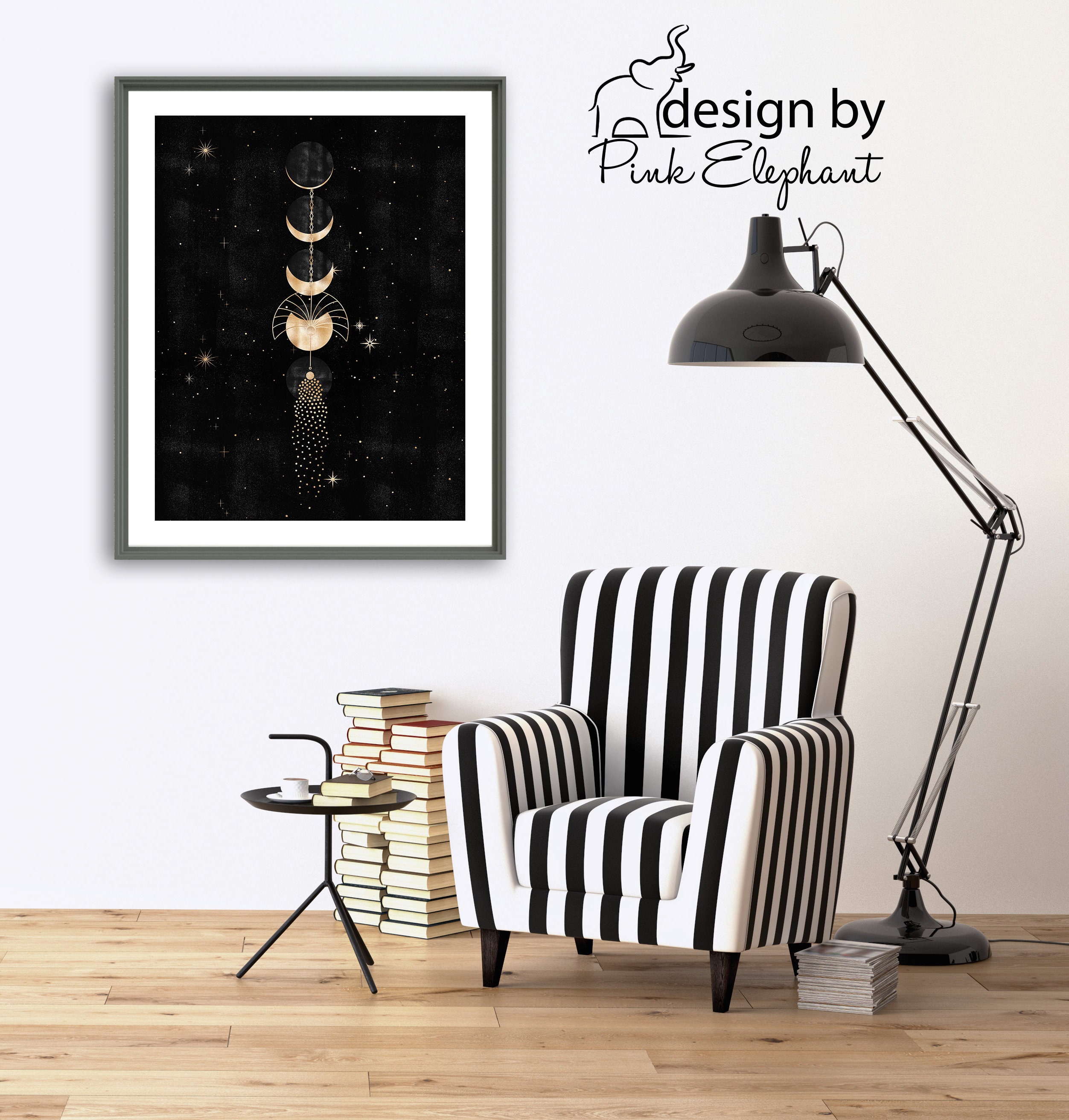 Moon Phase Printable Wall Art La Luna Art Celestial Art - Etsy