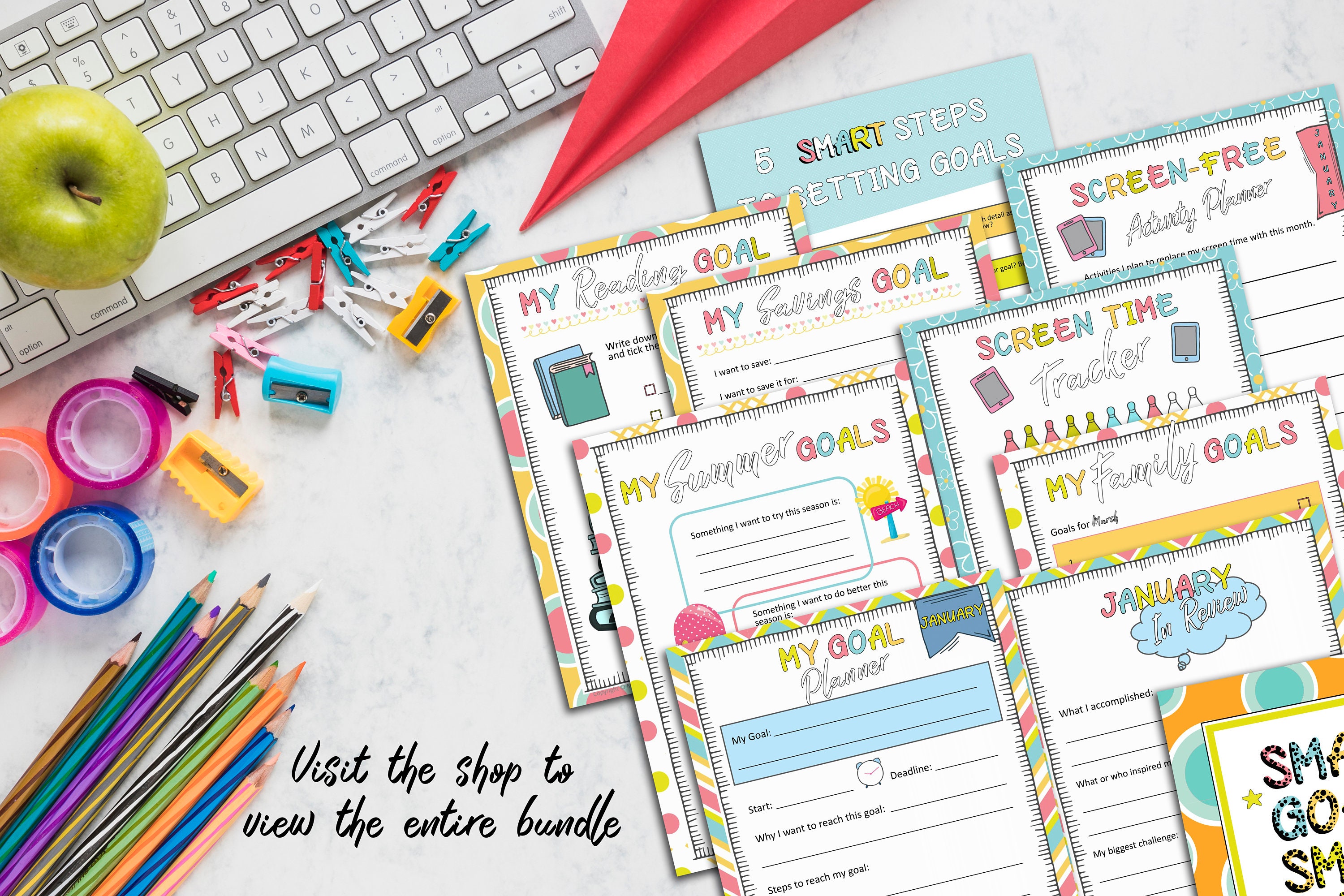 PRINTABLE Goal Setting Seasonal Planner Pages for Kids Goal - Etsy