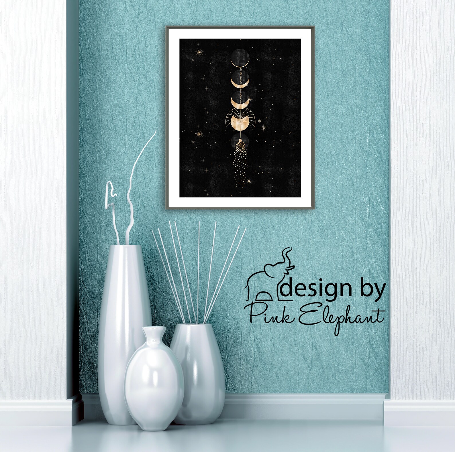 Moon Phase Printable Wall Art La Luna Art Celestial Art - Etsy