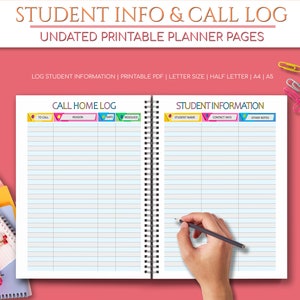 Teacher Planner Printable, Academic Planner Inserts, Teacher Classroom ...