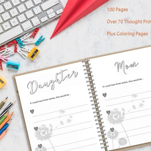 Mother and Daughter Writing Journal, Mom From Daughter Printable Memory ...