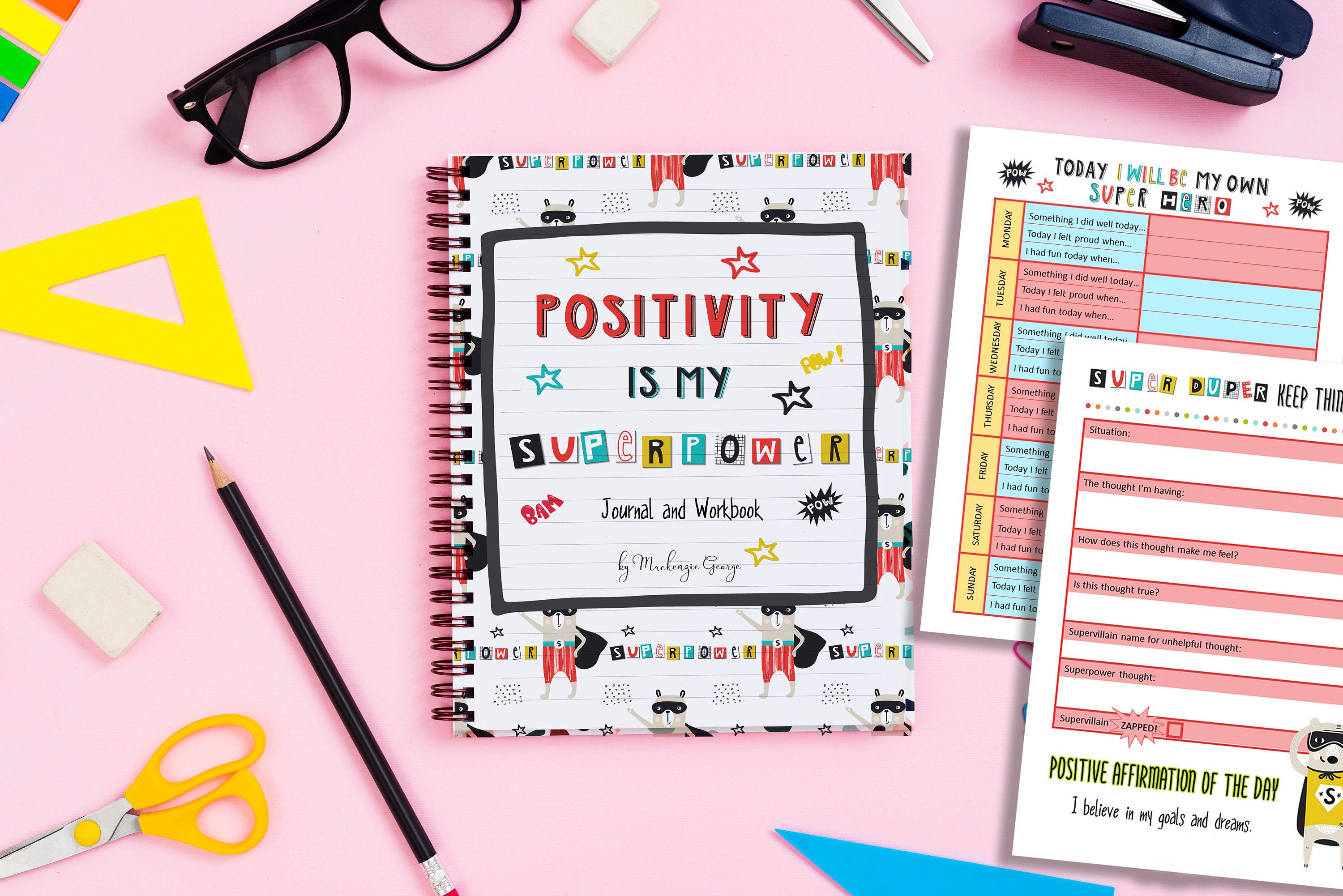 Printable Mindfulness Journal Pages & Workbook for Kids, Self Love ...