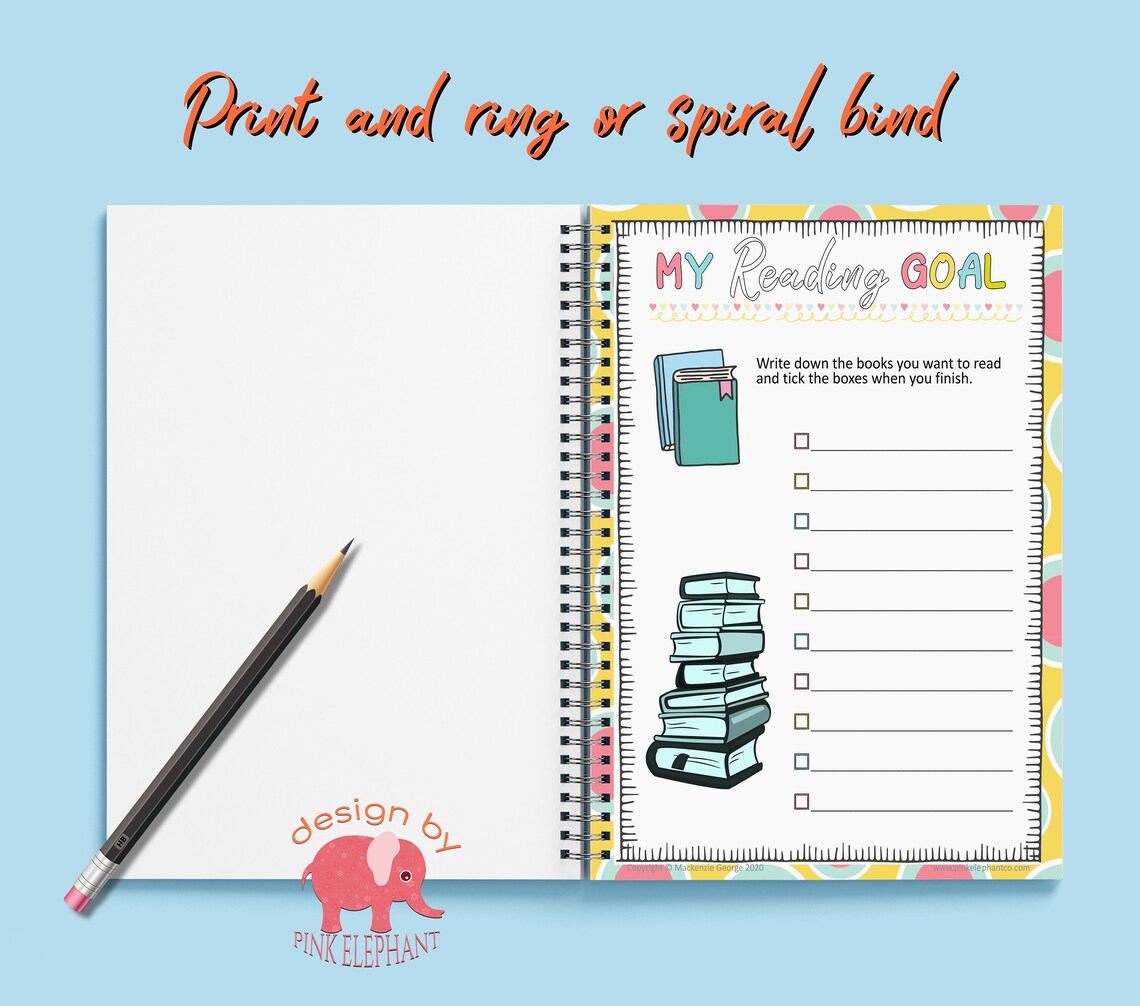 PRINTABLE Reading Planner Pages for Kids, Goal Planner Reading Journal ...