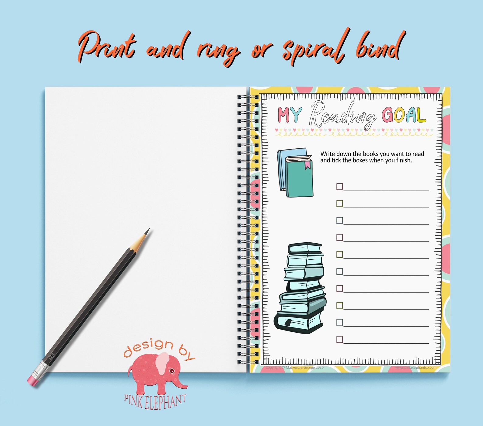 PRINTABLE Reading Planner Pages for Kids, Goal Planner Reading Journal ...