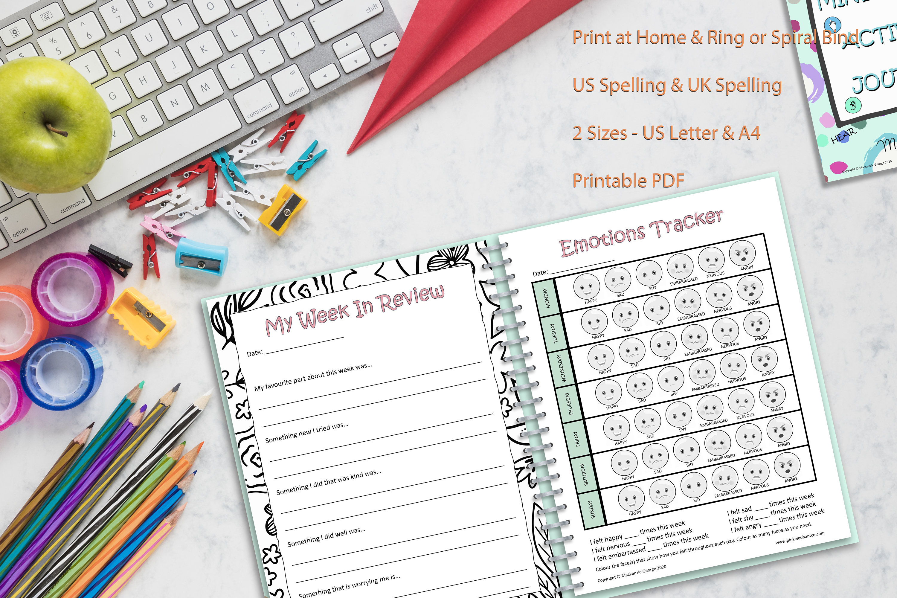 Kids Mindfulness Journal Pages, Mental Health Mindfulness Workbook ...