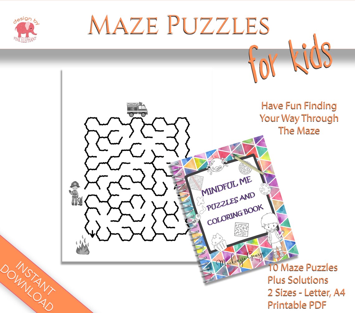 Mindfulness Puzzle for Kids Activity Pack, Mindfulness Workbook ...