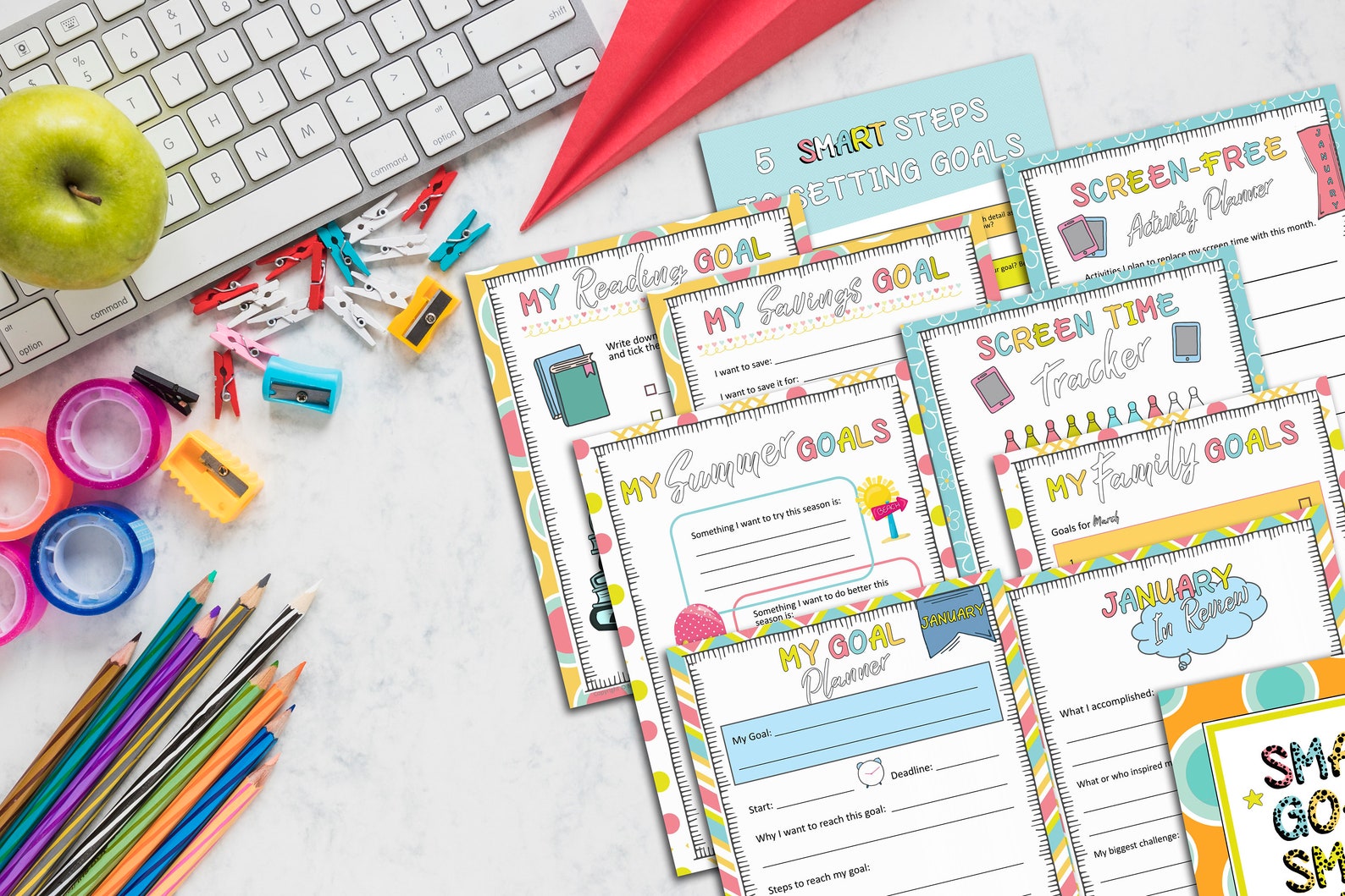 Goal Planner Journal Kit for Kids Printable Planner Pages - Etsy