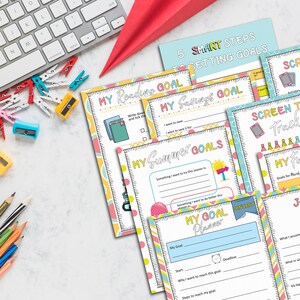 Goal Planner Journal Kit for Kids, Printable Planner Pages, Undated ...