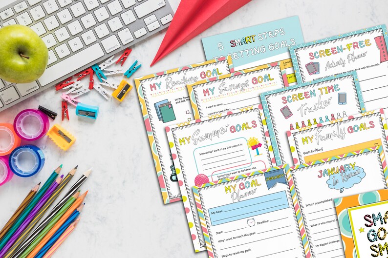Goal Planner Journal Kit for Kids Printable Planner Pages - Etsy