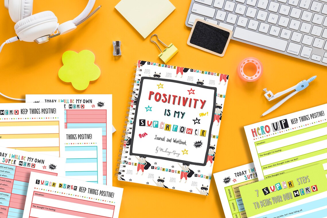 Printable Mindfulness Journal Pages & Workbook for Kids, Self Love ...