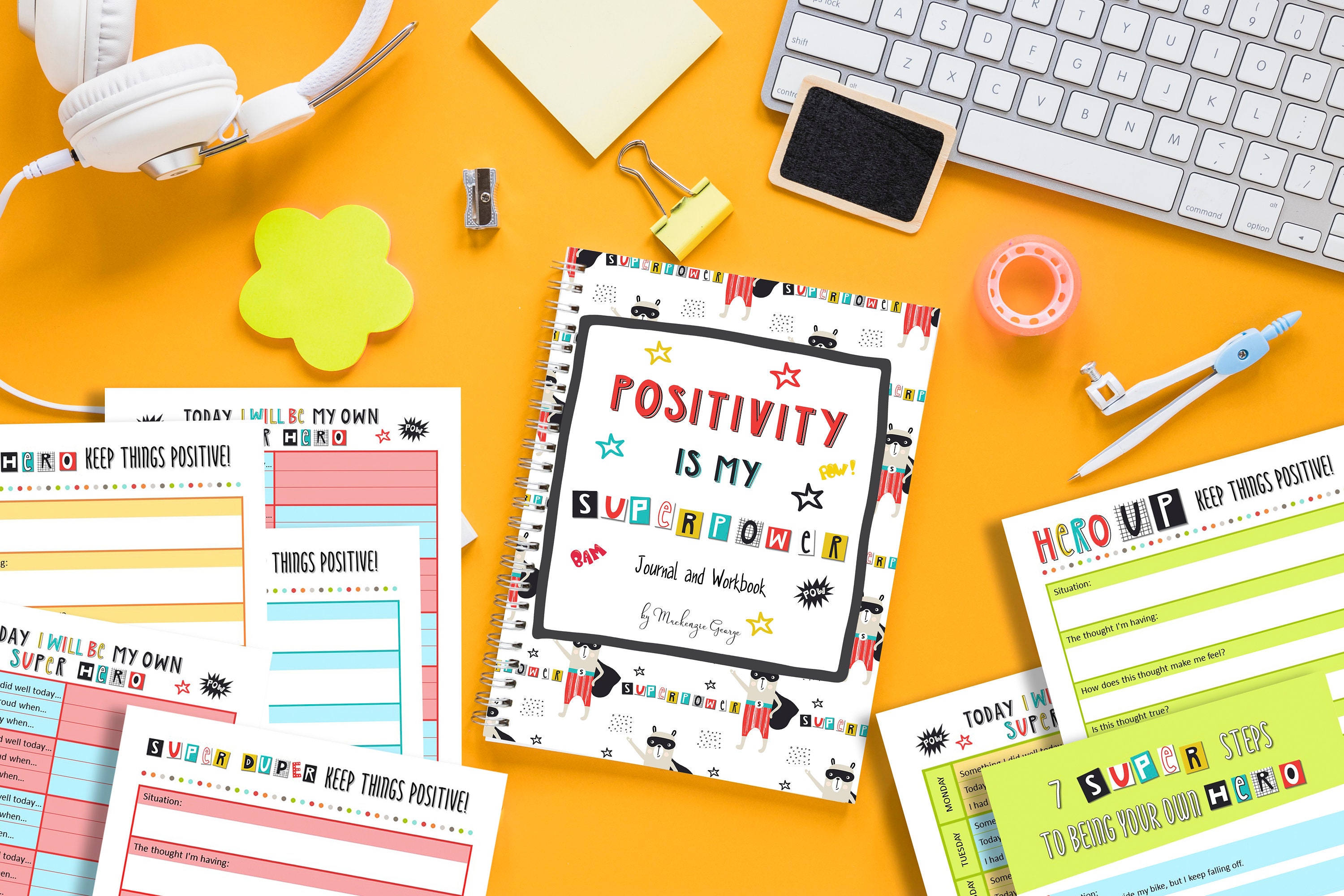 Printable Mindfulness Journal Pages & Workbook for Kids, Self Love ...