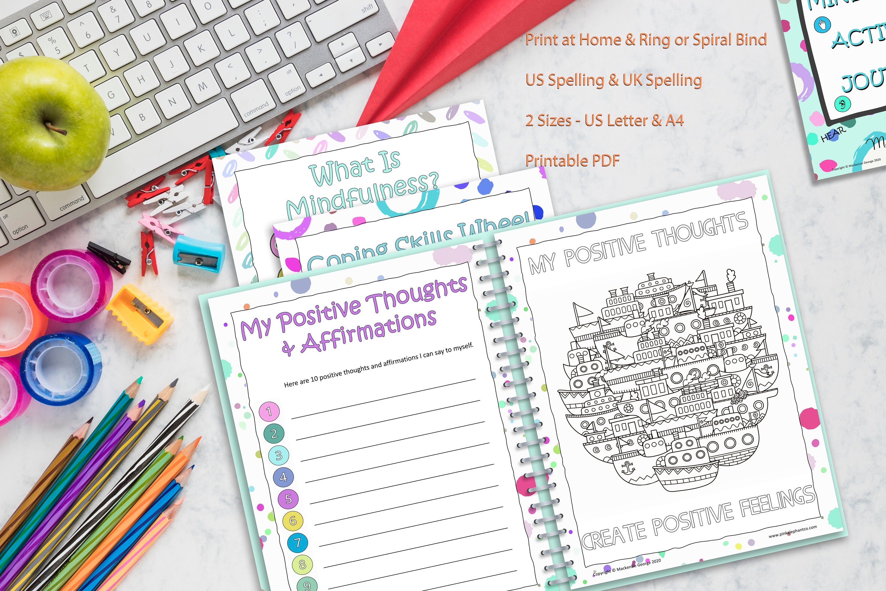 Kids Mindfulness Journal Pages Mental Health Mindfulness - Etsy