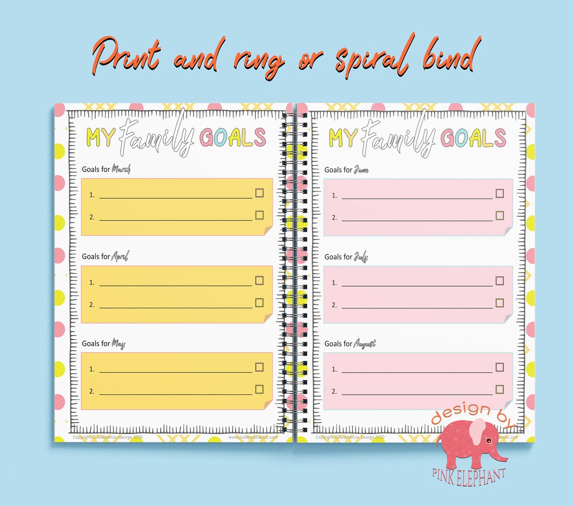 Goal Planner Journal Kit for Kids Printable Planner Pages - Etsy