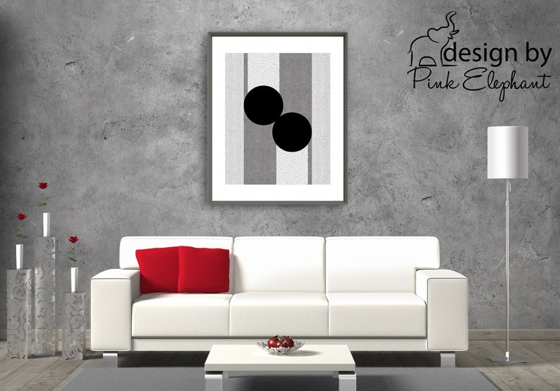 Minimalist Art Geometric Art DIY Poster, Abstract Art Modern Home Decor ...