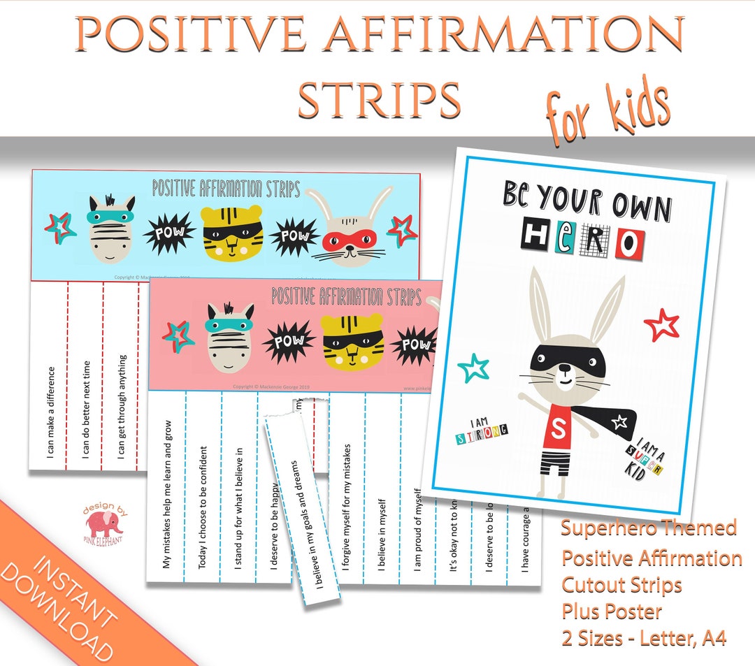 Positive Affirmations for Kids, Mindfulness for Kids Printable ...
