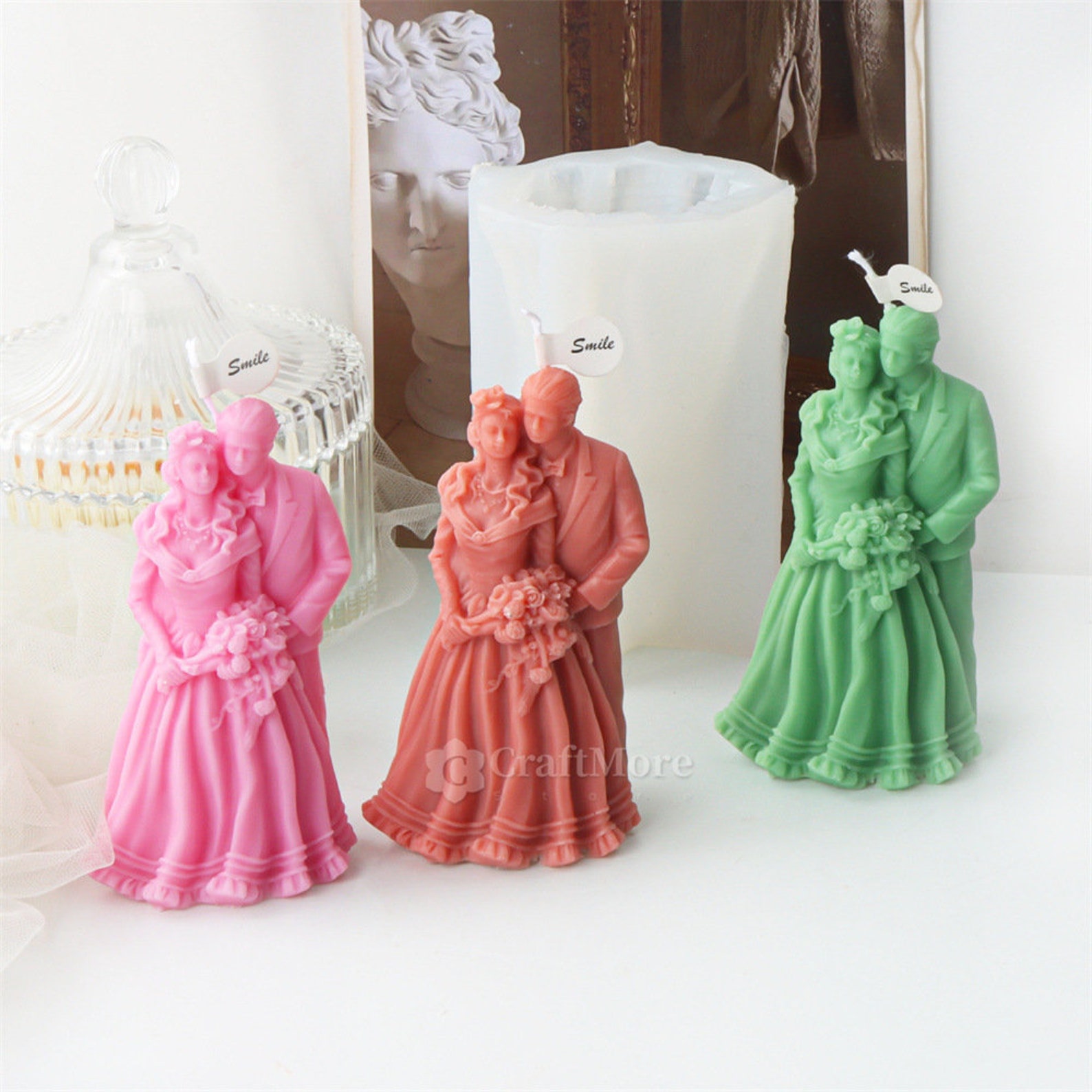 Couple Silicone Mold-groom and Bride Candle Mold-scented Candle Mold ...