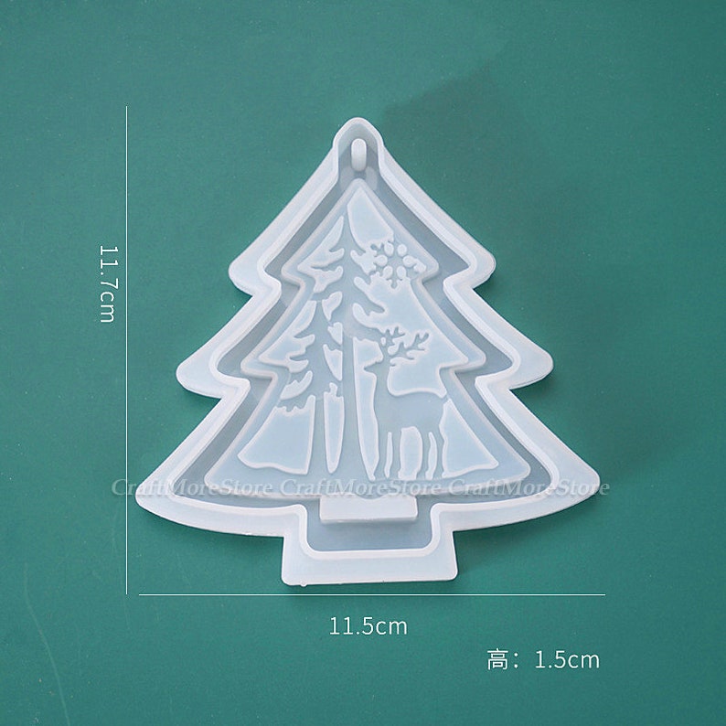 Christmas Tree Silicone Mold-christmas Tree Pendant Resin - Etsy