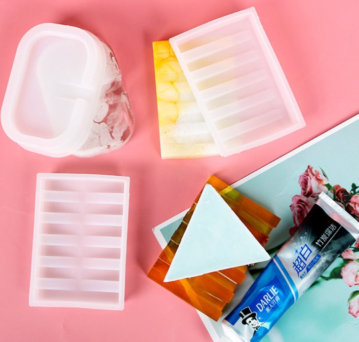 5 Styles Soap Dish Silicone Mold, Stripe Shape Soap Tray Box Resin ...