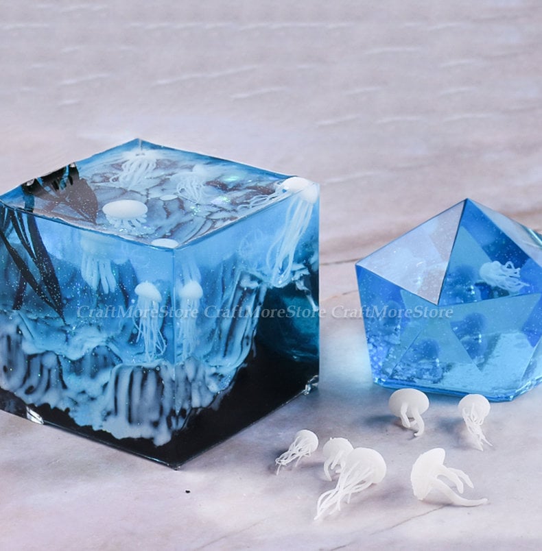 Mini 3D Jellyfish Model-simulation Jellyfish Filler for Resin - Etsy